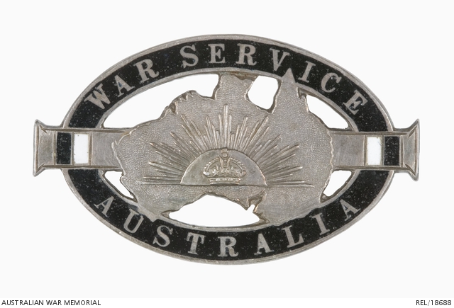 War Service Australia badge: Mrs Addie Askin, Post Office Worker, AIF ...
