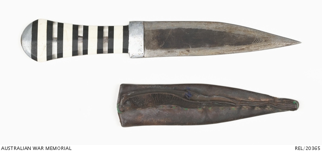 Handmade dagger and sheath | Australian War Memorial