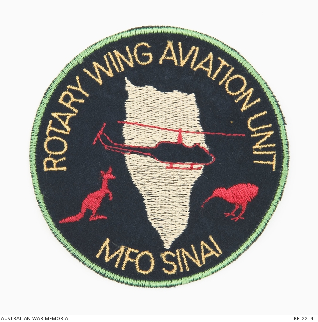 Rotary Wing Aviation Unit patch: Leading Aircraftman Glenn Littley, MFO ...