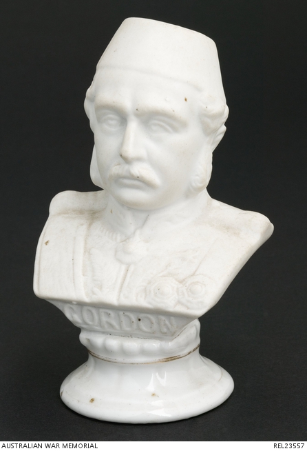 Parian ware bust of General Gordon | Australian War Memorial
