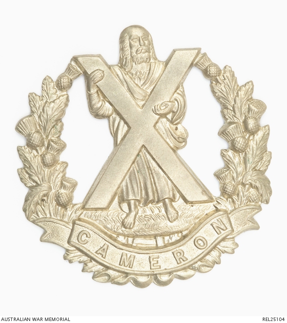 Hat badge: Western Australian Highlanders | Australian War Memorial