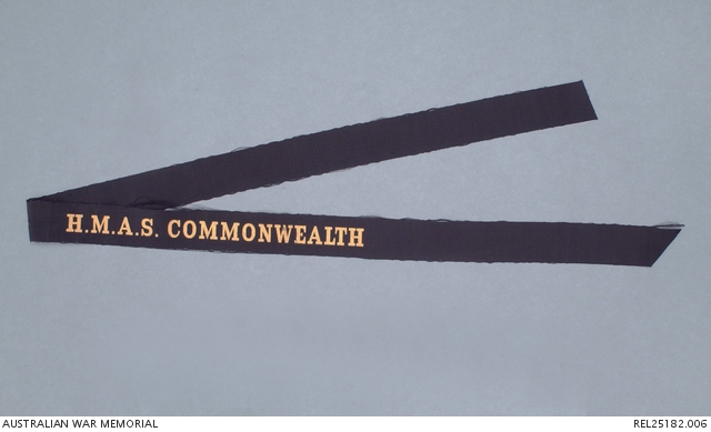 Tally band : HMAS Commonwealth | Australian War Memorial