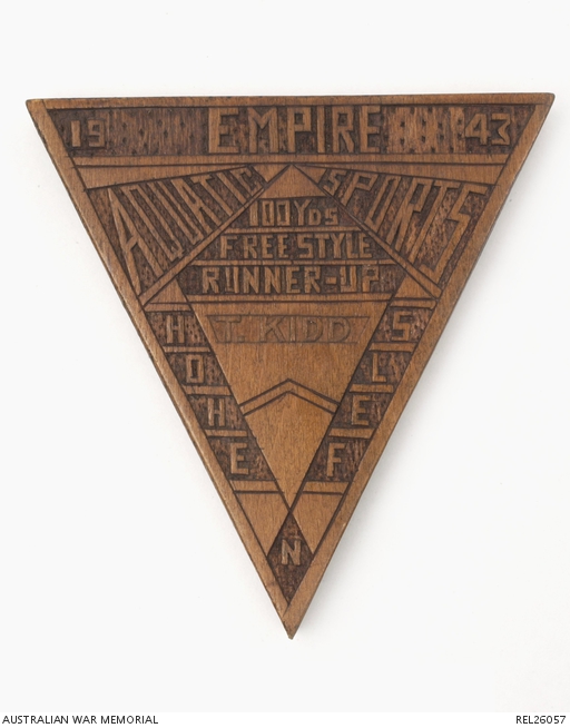 Triangular wooden plaque for Empire Aquatic Sports, Hohenfels : Staff ...