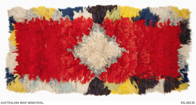 Rug made from SMS Emden's signal flags : Yeoman of Signals A J Welford ...