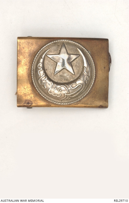 Turkish belt buckle : Sergeant G H Whyte, Wellington Mounted Rifles ...