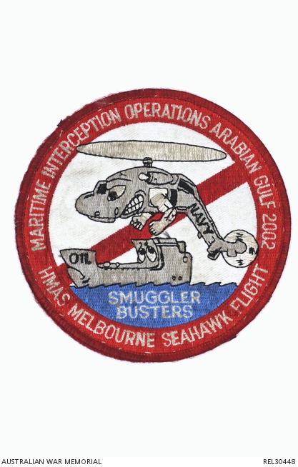 Woven cloth patch : HMAS Melbourne Seahawk helicopter Flight, RAN ...