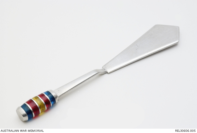 Hand made butter knife : Sergeant L Crump, 2/2 Lines of Communication ...