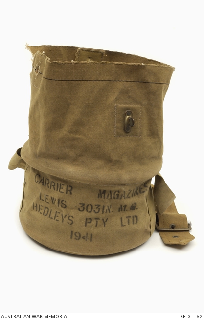 Carrier, magazines : Lewis machine gun | Australian War Memorial