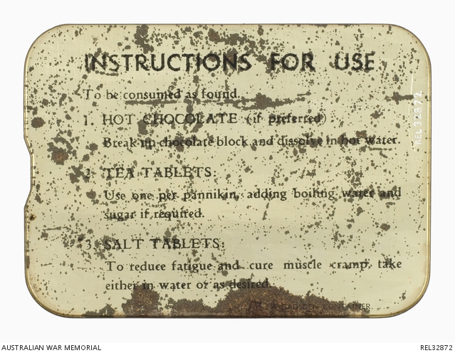AMF Emergency Ration Tin : Private Raymond Stiller, 52 Composite Anti ...