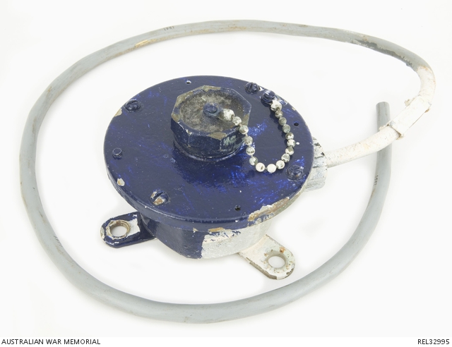 HMAS Brisbane : Gun Plot Room : Electrical box | Australian War Memorial