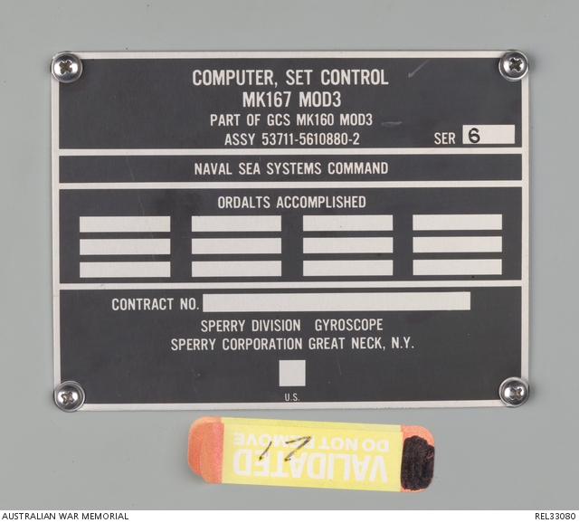 HMAS Brisbane : Computer Set Control | Australian War Memorial