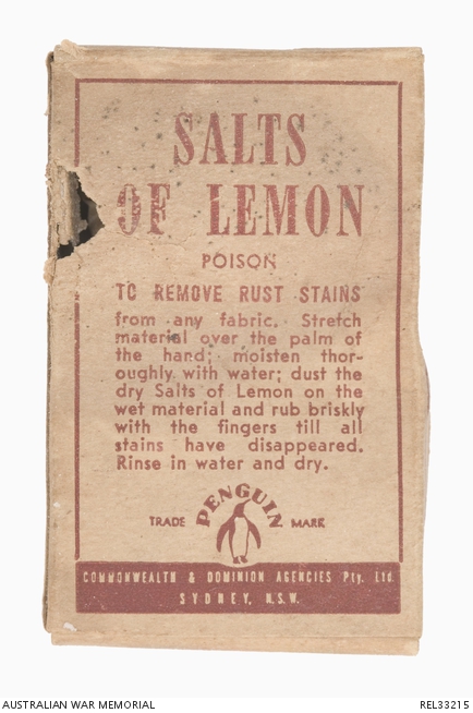 Salts of Lemon war time pack | Australian War Memorial