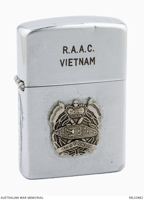 Vulcan cigarette lighter with RAAC Vietnam crest : D S Gibbons ...