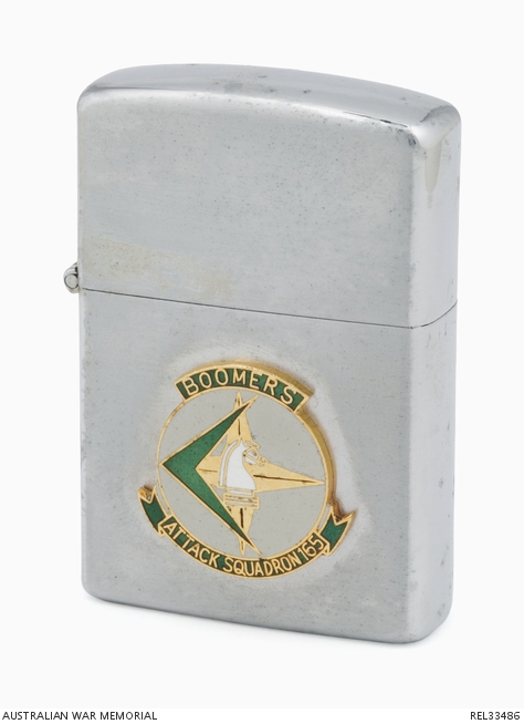 Boxed Konwal cigarette lighter with Boomers Attack Squadron enamel ...