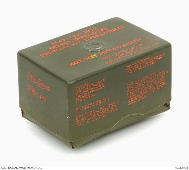 Individual survival kit, Hot-Wet Environment : D S Gibbons ...