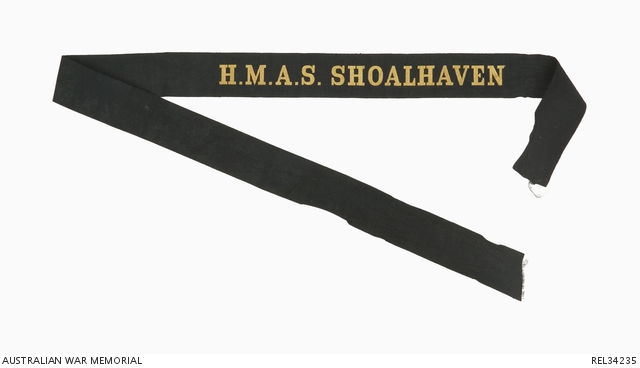 Sailor's cap tally : HMAS Shoalhaven | Australian War Memorial
