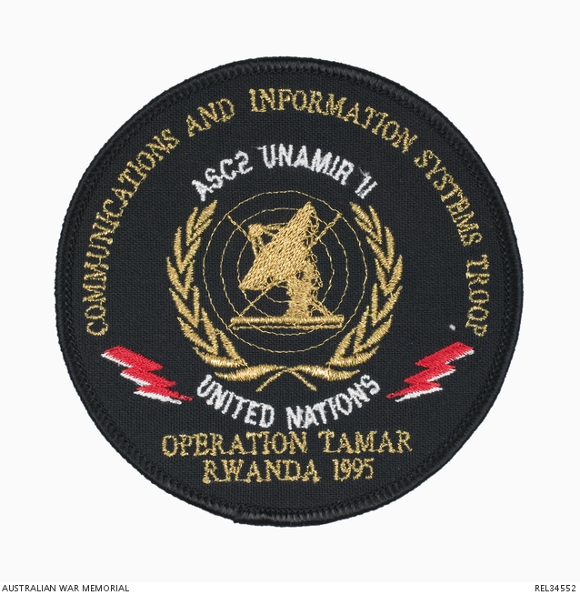 Operation Tamar patch : Warrant Officer II R Burgess, United Nations ...