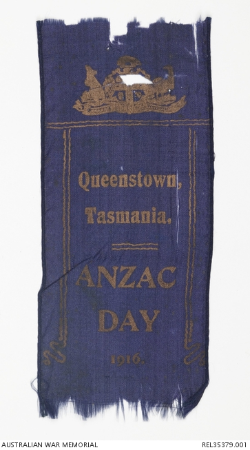 Silk bookmark : Anzac Day 1916 | Australian War Memorial