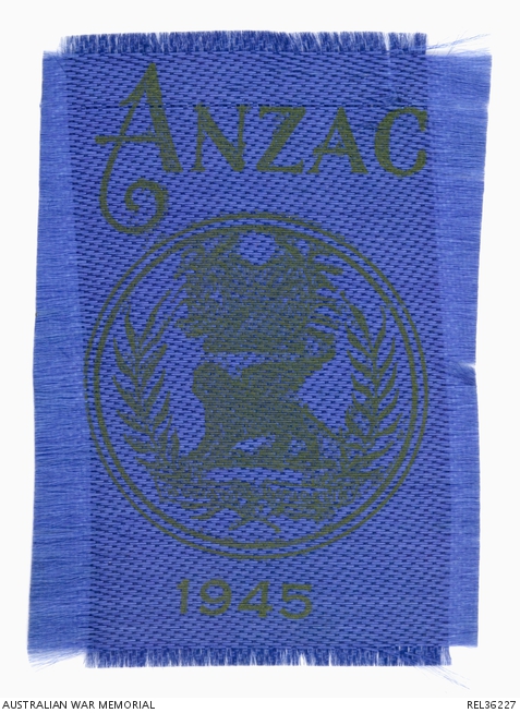 Queensland Anzac Day ribbon 1945 | Australian War Memorial