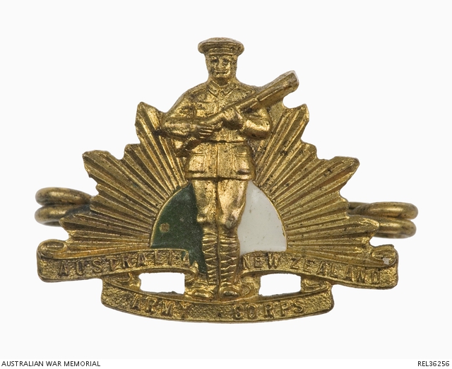Rising Sun Australian New Zealand Army Corps sweetheart brooch ...