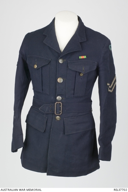Winter service dress tunic : Corporal J Mitchell, 10 Squadron, RAAF ...