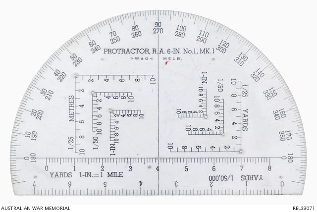 Protractor : Captain M T Turrell, Royal Australian Infantry Corps ...