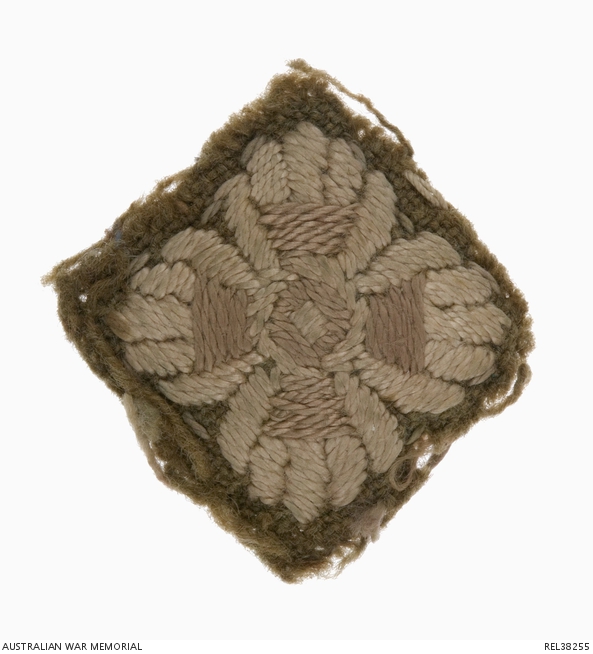 Embroidered officer's rank pip : Lieutenant J R Millett, 2/11 Battalion ...