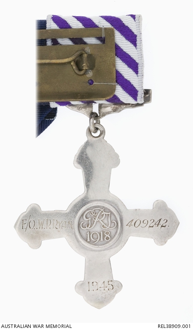 Distinguished Flying Cross : Flying Officer W P Ryan, 97 Squadron RAF ...