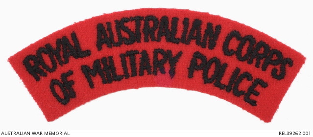 Embroidered shoulder title : Royal Australian Corps of Military Police ...