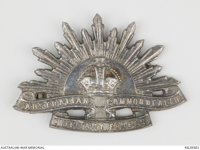 Silver Rising Sun brooch : Mrs E M Tulloch | Australian War Memorial