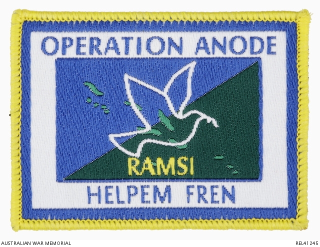 Uniform patch : Operation Anode, RAMSI | Australian War Memorial