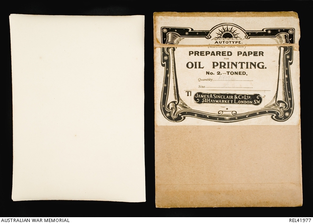 Autotype Prepared Paper for Oil Printing, Toned : Staff Sergeant A D ...