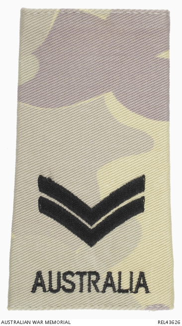 DPDU corporal rank slide : Australian Army | Australian War Memorial