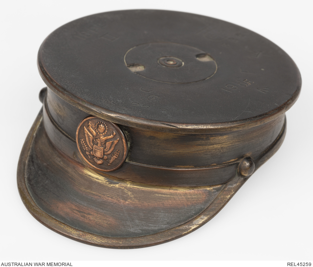 American officer's cap made from an 18 pounder shellcase : Air Mechanic ...