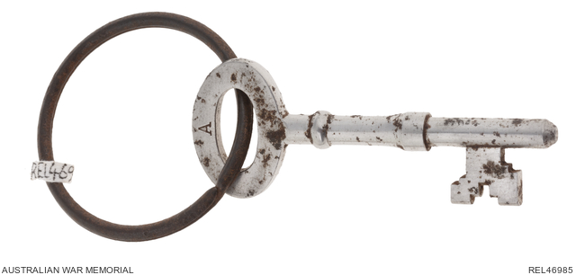 Cell block key, Changi Prison: Sergeant Frederick George Butt, 2/30 ...