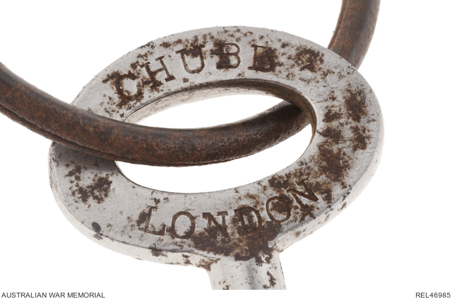 Cell block key, Changi Prison: Sergeant Frederick George Butt, 2/30 ...