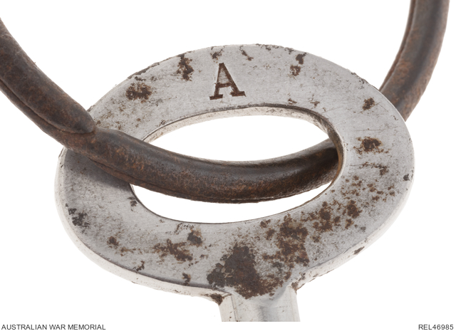 Cell block key, Changi Prison: Sergeant Frederick George Butt, 2/30 ...