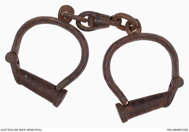 Pair of handcuffs found at Gallipoli | Australian War Memorial