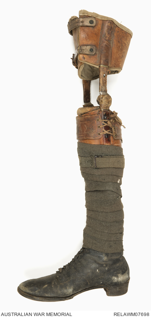 Artificial leg worn by German aviator | Australian War Memorial
