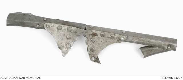 Fragment of metal from Zeppelin L31 : Potters Bar, London, 1 October ...