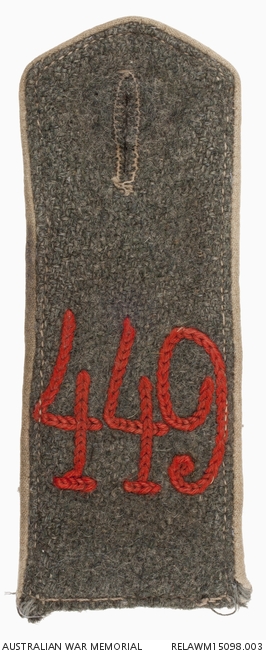 German 449th Infantry Regiment shoulder strap : Lieutenant General Sir ...