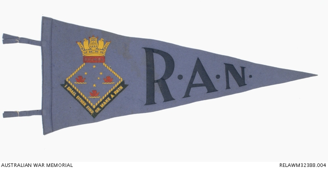 Souvenir pennant : HMAS Doomba | Australian War Memorial