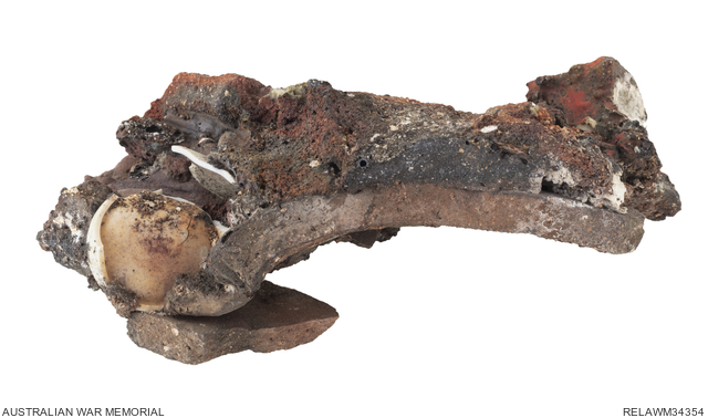 Damaged terracotta tile, atomic blast Hiroshima | Australian War Memorial