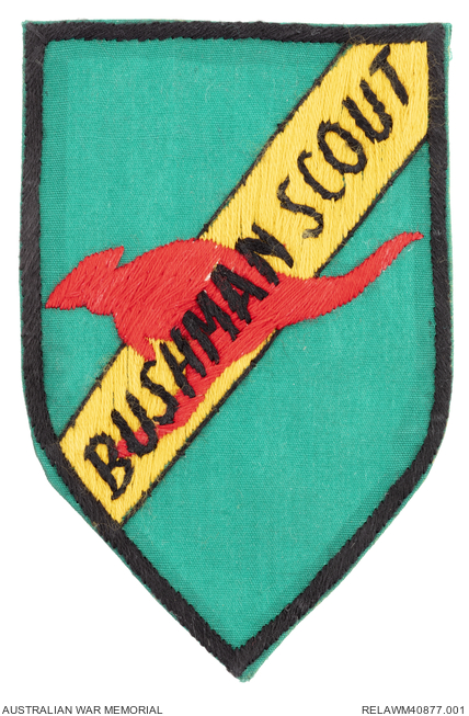 Embroidered cloth badge : Bushman Scout, 1st Australian Reinforcement ...