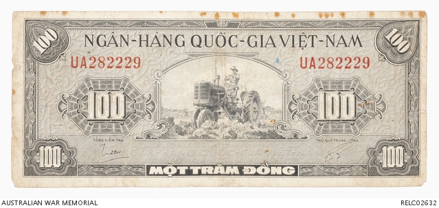 South Vietnamese 100 dong note: D S Gibbons, Photojournalist ...