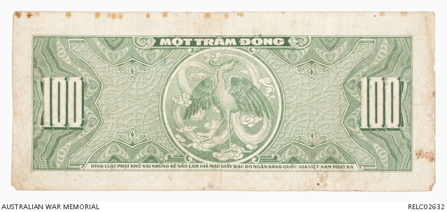 South Vietnamese 100 dong note: D S Gibbons, Photojournalist ...