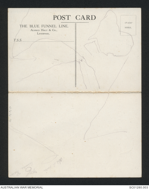 [Menu] from the Blue Funnel Line 30 October 1915 | Australian War Memorial