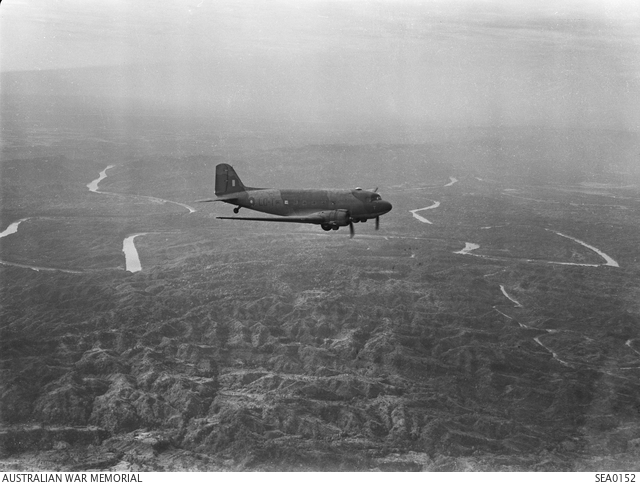 Burma. c. 21 February 1945. A Douglas C47 Dakota transport aircraft of ...