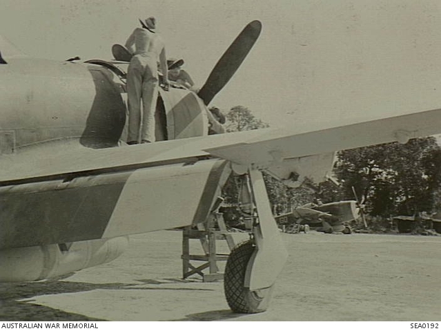 Ratnapalong, Arakan, Burma. c. 28 March 1945. RAF Thunderbolt aircraft ...