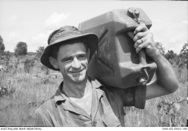 Ben Cat, Vietnam. 1965. Corporal John Hobbins of Guildford, Sydney, NSW ...